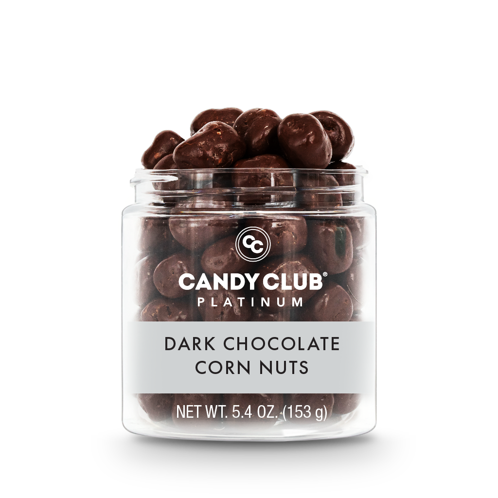 Candy Club Dark Chocolate Corn Nuts PLATINUM COLLECTION 10 FREIGHT SnackyBrown LLC